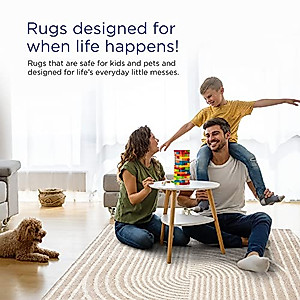 Abani Rugs Beige Arch Pattern Knot Modern Print Premium Area Rug - Contemporary No-Shed Neutral 7'9" x 10'2" (8'x10') Bedroom Rug