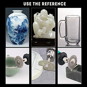 Diamond Cutting Wheel, 10PCS 1/8" Diamond Cutting Discs Cut-off Wheel Blades Set Comepatible with Dremel Rotary Tool by Oudtinx