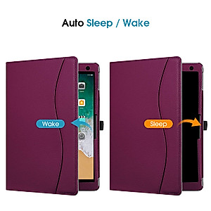 Fintie Case for iPad Air (3rd Gen) 10.5" 2019 / iPad Pro 10.5" 2017 - [Corner Protection] 360 Degree Rotating Smart Protective Stand Cover w/Pencil Holder, Auto Sleep/Wake, Purple