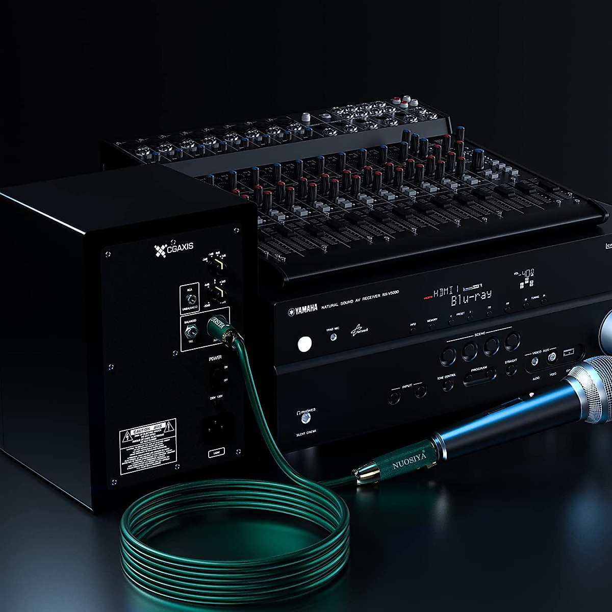 XLR Cable 25ft, NUOSIYA XLR Microphone Cable, XLR Male to Female Balanced Cable Gold Plated 3Pin, XLR to XLR Cable 22AWG Copper Wire, XLR Mic Audio Patch Cord, XLR Speaker Cable for Mixer, DMX, Record