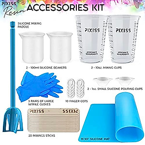 Epoxy Resin Crystal Clear Casting Resin for Epoxy and Resin Art | Pixiss Brand Easy Mix 1:1 Gallon Kit | Supplies for Tumblers, Jewelry Resin, Molds, Crafting Resin Kit
