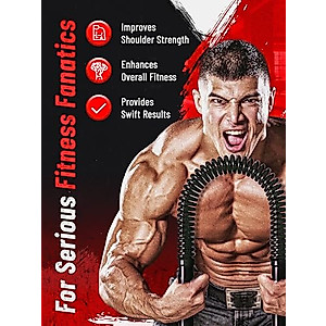 Zenooze's Power Twister Flex Bar, The Ultimate Upper Body Exercise Equipment for Strengthening Your Chest Workout, Shoulders,Biceps, Arms, Forearm Strengthener, Resorte para Hacer Ejercicio