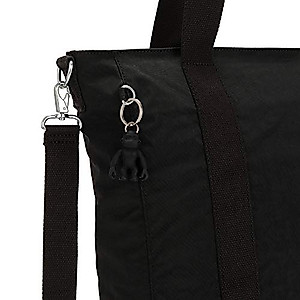Kipling Women's Asseni Tote, Lightweight Everyday Purse, Nylon Shoulder Bag, Black Noir