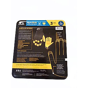 Hydra Hyde Unisex Leather Work Duty Safety Breathable Hydrahyde Flexible Water Resistant (Large) Gloves, See Image, Large US