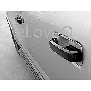 eLoveQ Gloss Black Handle Cover Covers Compatible with Ford 2015-2019 F-150/2017-2019 F-250 + F-350 Superduty (Gloss Black-w/o Smart Keyless)