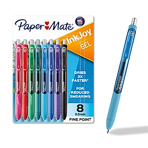 Paper Mate® Gel Pens | InkJoy® Pens, Fine Point, Assorted, 8 Count