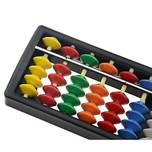 Wowlife 13 Digits Rods with Colorful Beads Plastic Abacus Arithmetic Soroban Kid's Calculating Tool