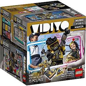 LEGO VIDIYO Hiphop Robot Beatbox 43107 Building Kit with Minifigure; Creative Kids Will Love Producing Music Videos Full of Songs, Dance Moves and Special Effects, New 2021 (73 Pieces)