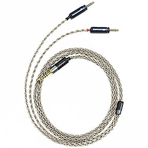 GUCraftsman 6N Single Crystal Silver Upgrade Headphone Cable 3.5mm/4.4mm/4Pin XLR Cable for Focal Elegia Clear Stellia Elear Celestee Radiance Clear PRO Clear MG PRO (6.35mm Plug)
