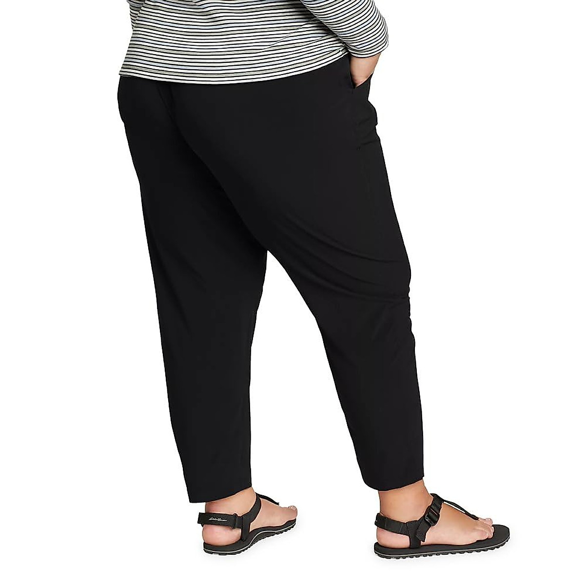Eddie Bauer Women's Departure Ankle Pants, Black, X-Large
