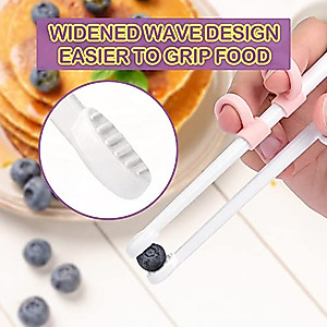 Training chopsticks for kids and beginners, 3 Pairs chopstick set with attachable learning chopstick helper