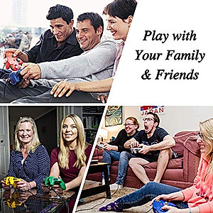 King Smart Birsppy N64 Controller, Wired N64 Controllers with Upgraded Joystick for Original Nintendo 64 Console (Jungle Green and Clear Purple)