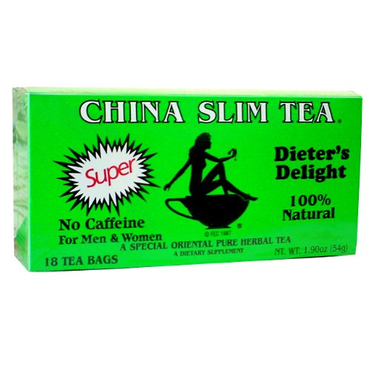 China Slim Tea Dieter's Delight 18 TEA BAGS NET WT 1.9 OZ (54 g)