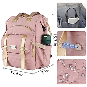 FALANKO Laptop Backpack for Women,RFID Anti Theft Work Backpack for 15.6 Inch Laptop,Wide Open Large USB Charging Port student bookbag, Doctor Teacher Nurse College Travel Shoulder Purse Bag