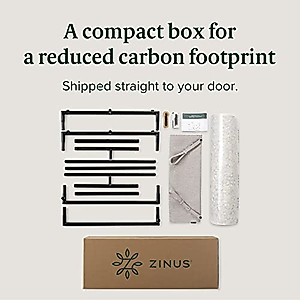 ZINUS Aidan Sling Accent Chair / Metal Framed Armchair with Shredded Foam Cushioning, Dark Grey