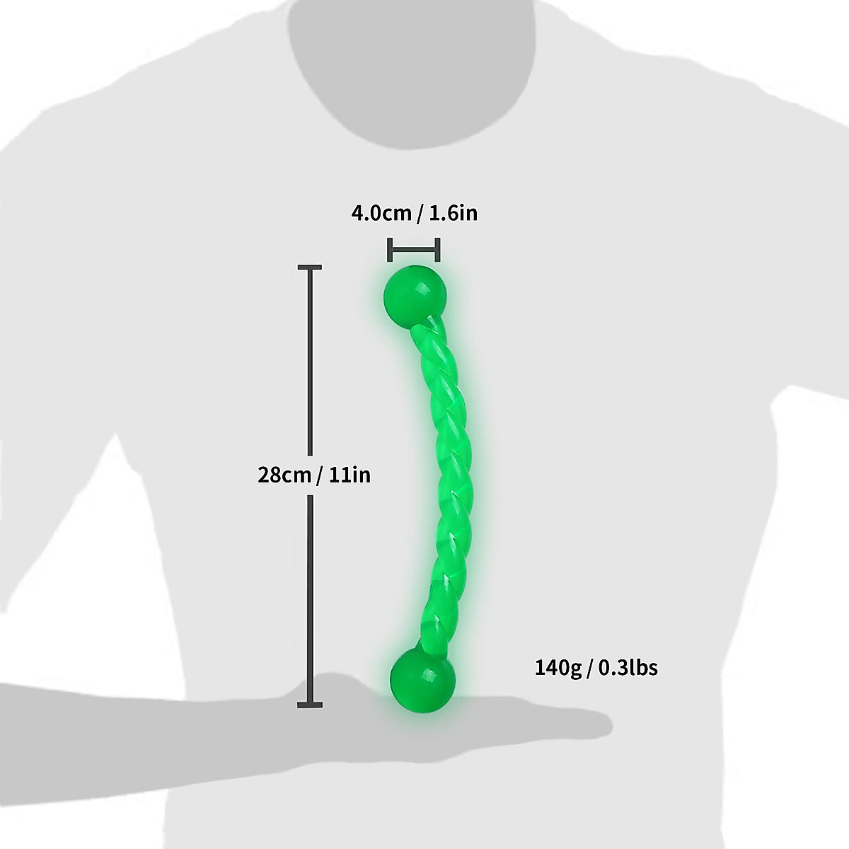 Ycozy Dog Chew Toys 11'' Long for Small/Medium Dogs Aggressive Chewers, Rubber Puppy Dog Rope Toys Knot Dental Teething Toys Almost Indestructible Washable