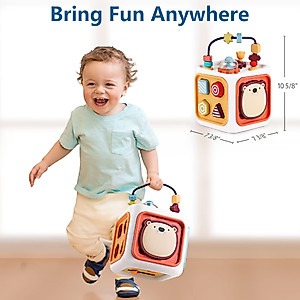 iPlay, iLearn Baby Learning Activity Cube, Montessori Sensory Toys for Toddlers 1-3, Infant Educational Busy Center, Travel Carseat Toy, Birthday Gifts for 6 9 12 18 Month, 1 2 3 Year Old Boys Girls