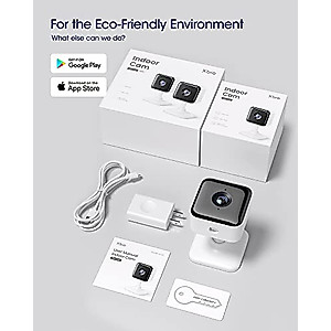 Xbro Security Camera and Baby Monitor, 1080P HD WiFi Indoor Camera Includes Night Vision, Motion&Sound Detection, 2-Way Audio, Cloud & SD Card Storage, Work with Alexa and Google Assistant, 3 Pack