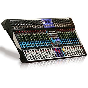 Berlingtone BR-20MX- 20 Channel Professional Bluetooth Studio Audio Mixer - DJ Sound Controller, USB MP3 Player, PC Recording,18 Microphone Jack, 48V Phantom Power, 24BIT Digital Effect, Unpowered