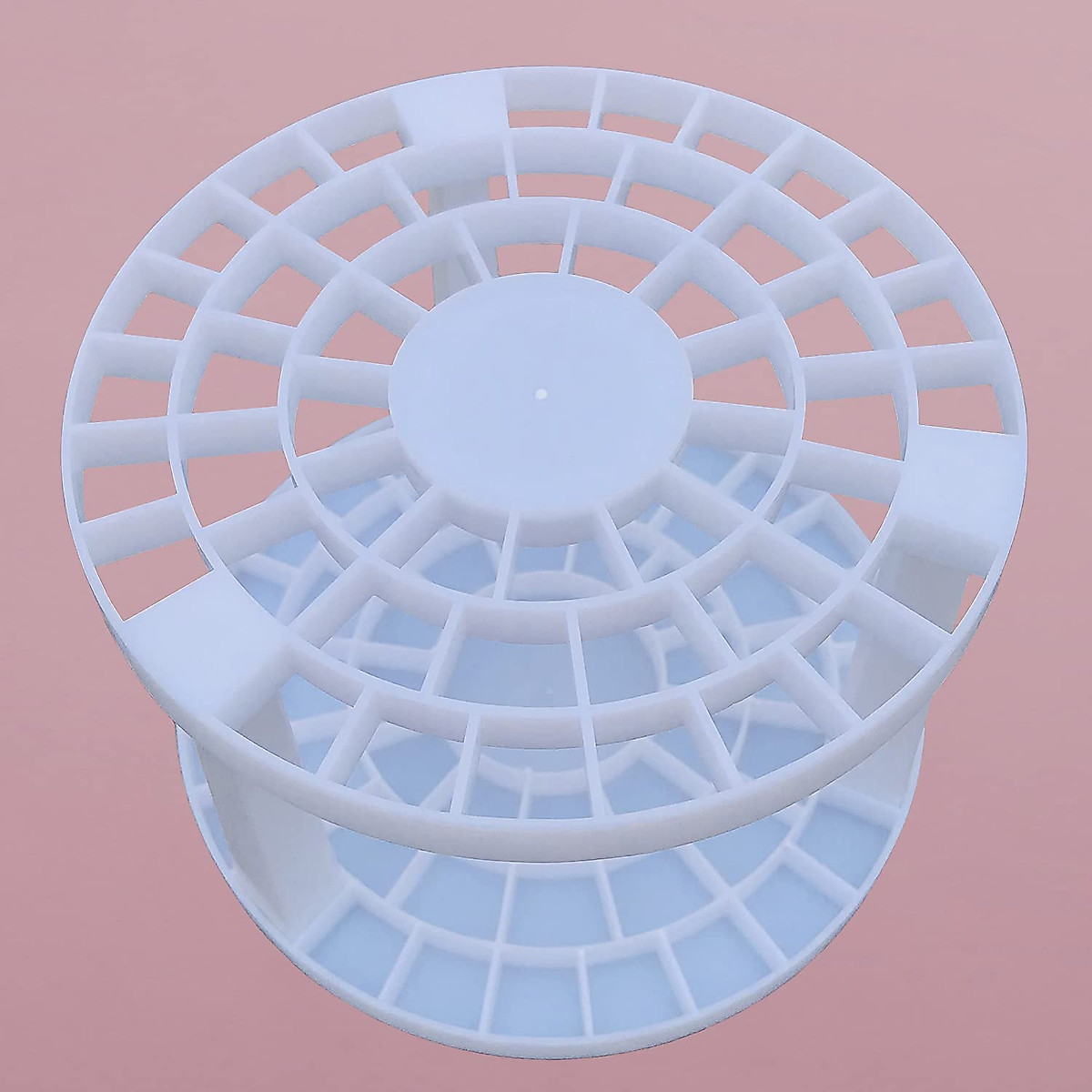 KaiLife Makeup & Artist Paint Brush Holder 49 Hole Plastic Desk Stand Holding Rack for Pens, Pencils, Eyeliner, Cosmetic Brushes Crate Storage Organizer White