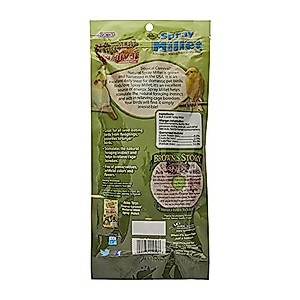 F.M. Brown's Tropical Carnival, Natural Spray Millet, Daily Natural Foraging Treat for Seed-Eating Birds, Sun-Cured and Preservative Free, 4 oz Bag (7 Pack)
