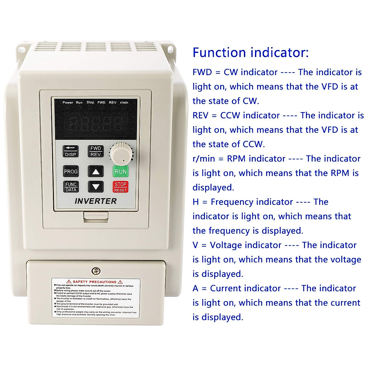 AC220V 8A 1.5KW Variable Frequency Drive Converter Speed Controller Converter