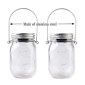 FANGULU 24PCS Stainless Steel Mason Jar Wire Hangers 3.9″×2.6″ Regular Mouth Wire Handles for Mason, Ball, Canning Jars, Ball Pint Jar