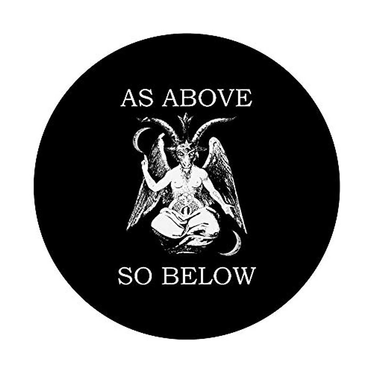 Baphomet As above So below Satanic Gothic PopSockets PopGrip: Swappable Grip for Phones & Tablets