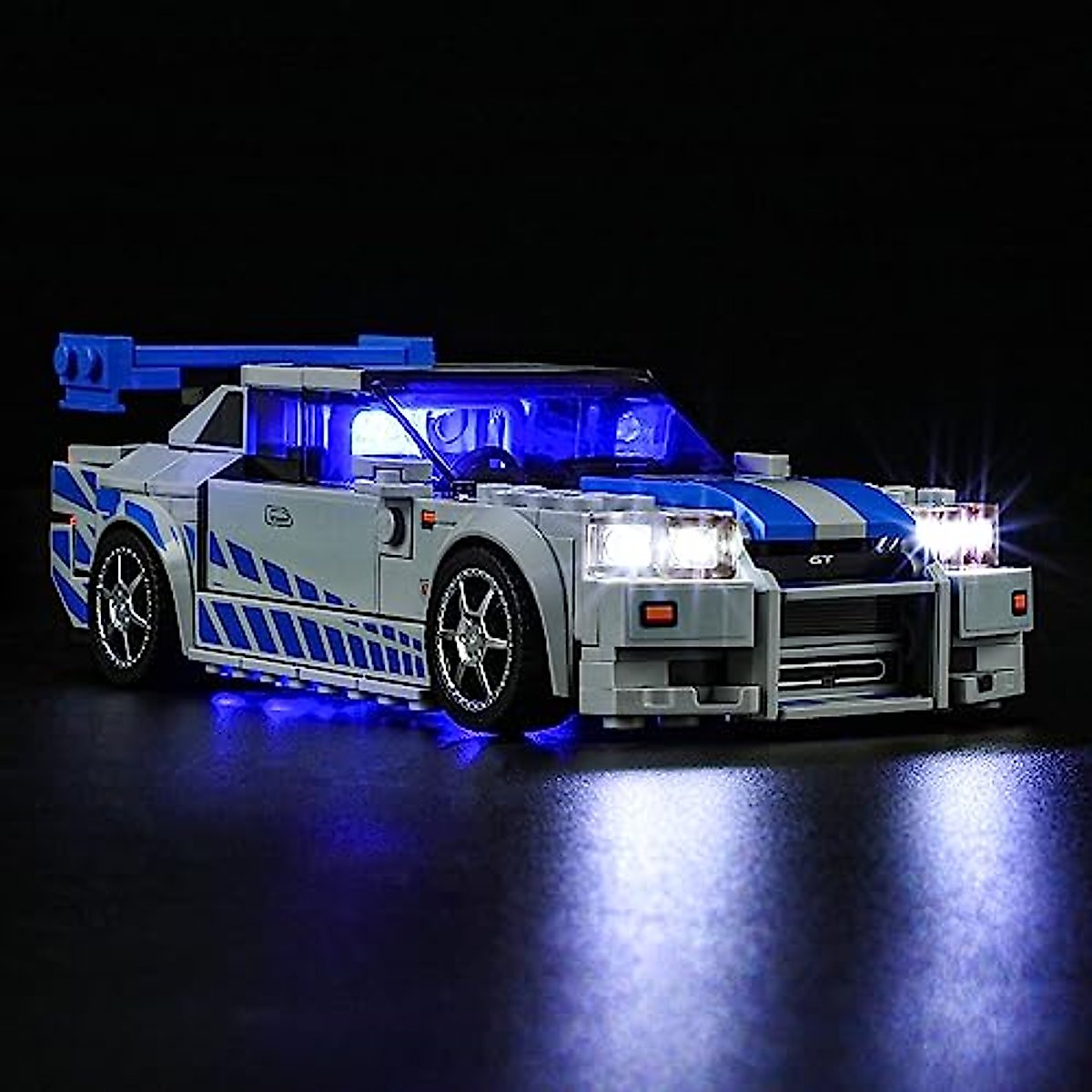 YEABRICKS LED Light for Lego-76917 Speed Fast 2 Furious Nissan Skyline GT-R Building Blocks Model (Lego Set NOT Included)