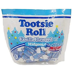 Tootsie Roll Christmas Chocolate and Vanilla Flavored Midgees, Pack of 2 12oz Bags