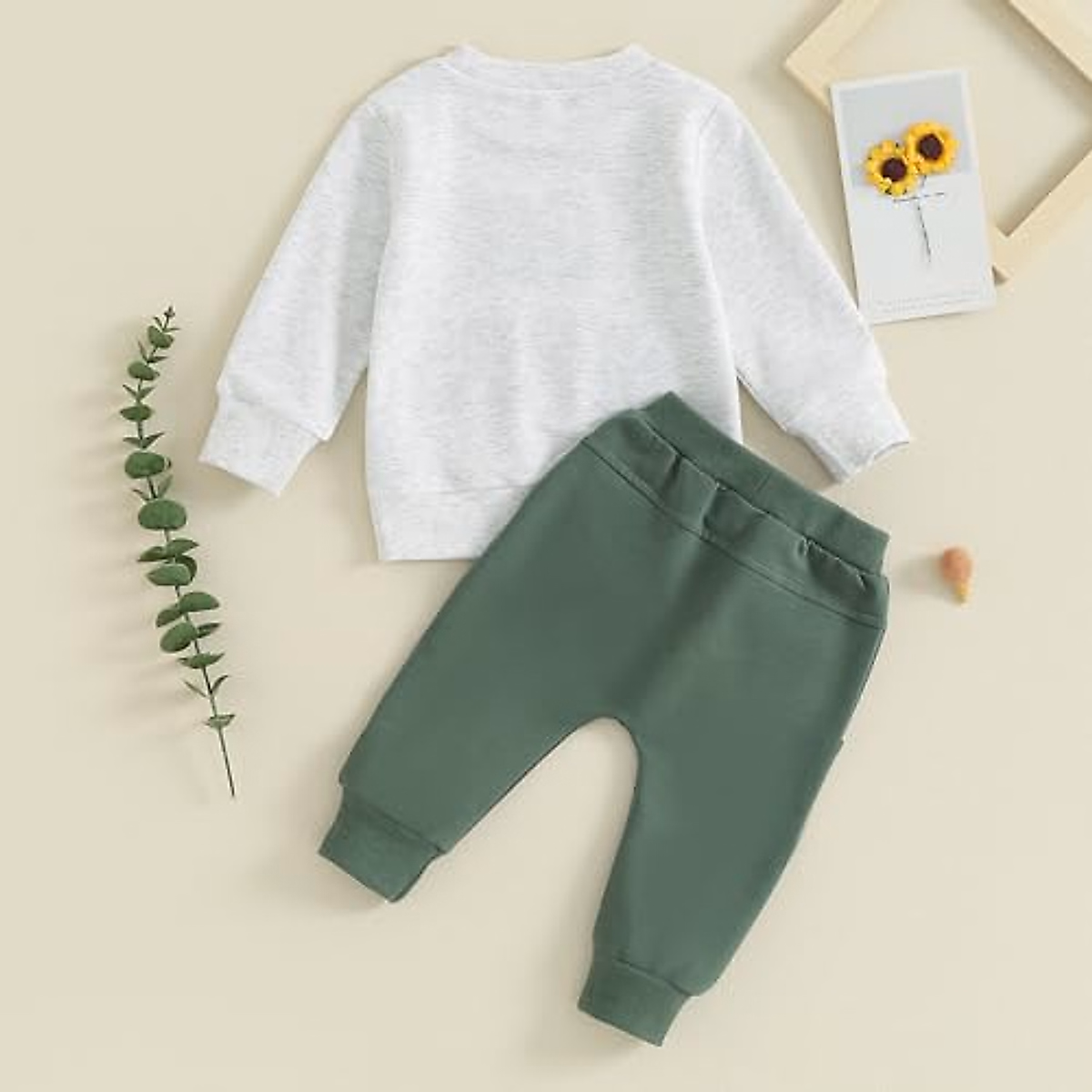 Toddler Boy Girl Football Outfits Sundays Are for the Bird Eagle Sweatshirts Top Pants Set 2Pcs Game Day Clothes (Gray Green, 2-3 Years)