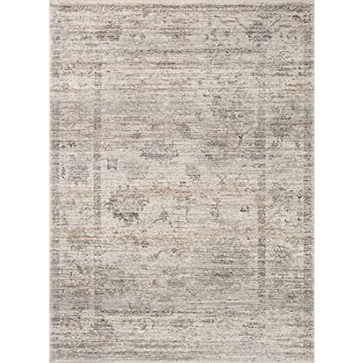 Magnolia Home by Joanna Gaines x Loloi Millie Collection MIE-01 Silver / Dove 7'-10" x 10' Area Rug