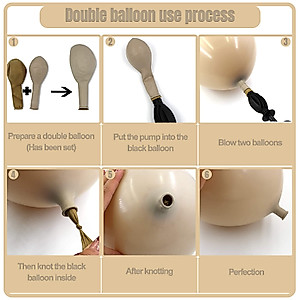 130Pcs Brown Balloons Garland Kit Arch Nude Neutral Double-Stuffed Cream Peach Blush Coffee for Teddy Bear Baby Shower Wedding Birthday Party Decorations…