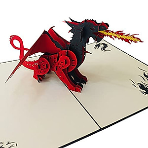 Dragon Pop Up Card by DEVINE Popup Cards | 3D Cards Pop Up Birthday Cards for Women Kids Mom Dad Husband Wife | Pop Up Greeting Cards | Funny 3D Birthday Pop Up Card |Love Father Boy Girl Son Daughter