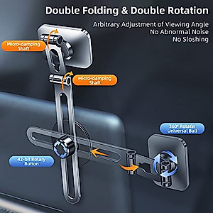 YOUNG&YANG Magnetic Phone Holder for Car Universal Folding Car Dashboard Windshield iPhone Holder Mount Strong Magnet 360° Rotation Laptop Phone Holder Fit All Smartphones, iPhone 14/13/12 Android