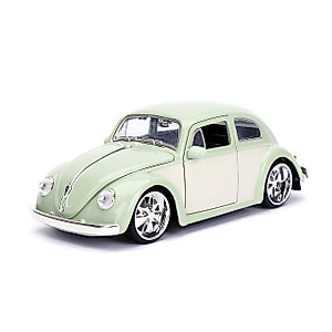 Bigtime Kustoms 1:24 1959 Volkswagen Beetle Die-cast Car Light Green, Toys for Kids and Adults