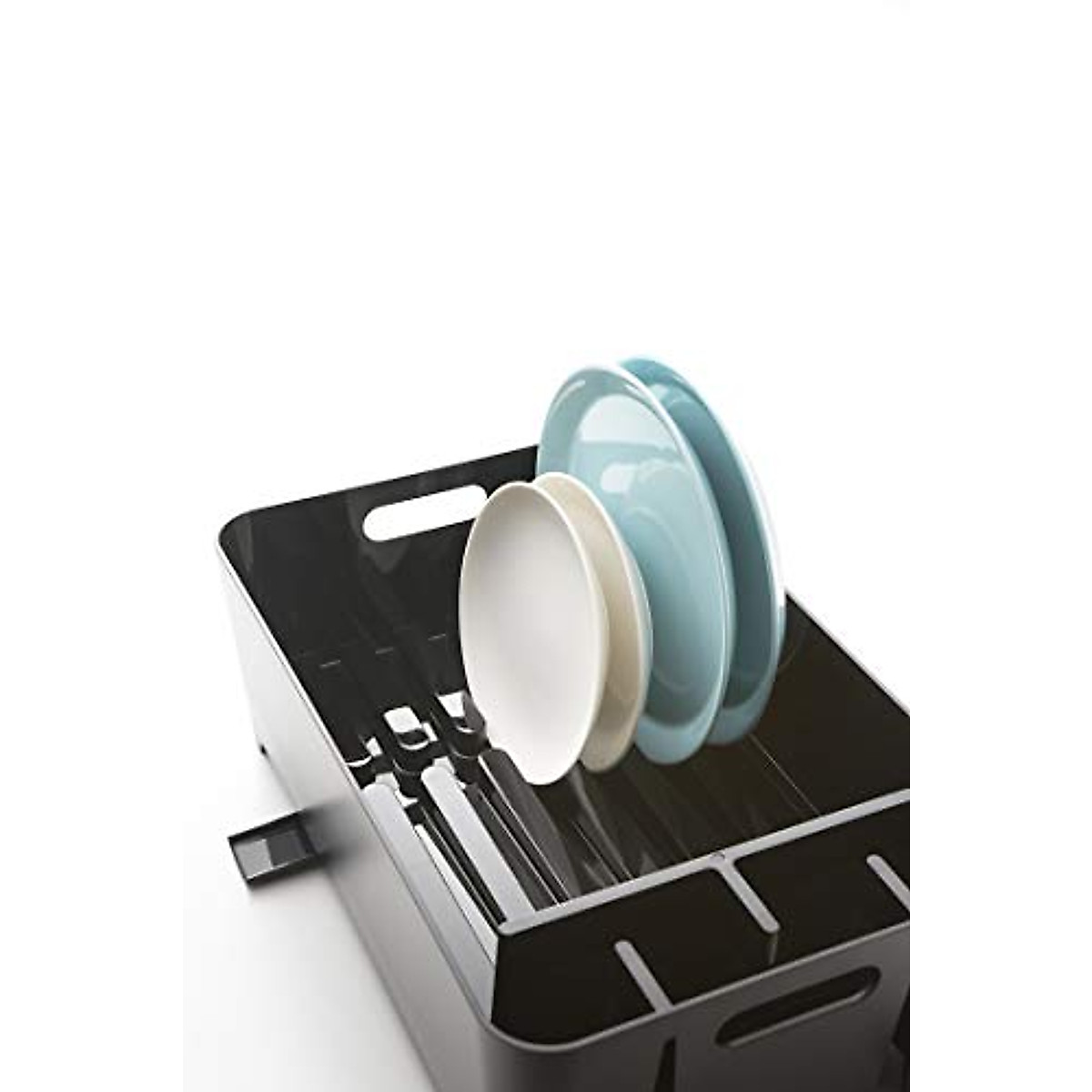Yamazaki Home Drainer-Drying Kitchen Counters | Plastic | Dish Rack, One Size, Black