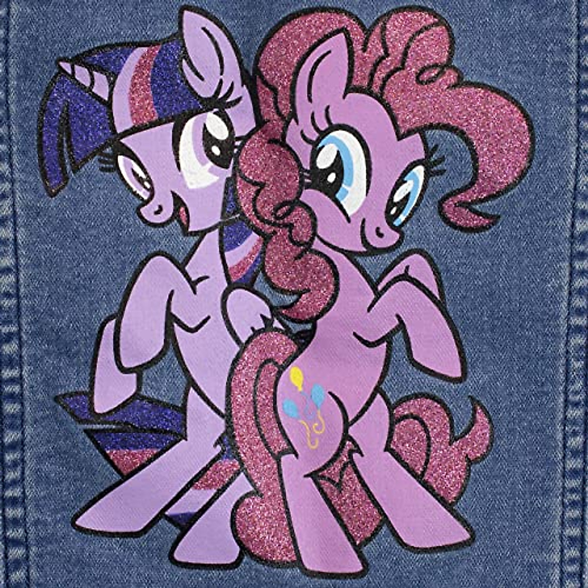 My Little Pony Girls Jean Jacket Twilight Sparkle and Pinkie Pie Outerwear For Kids Blue 6
