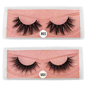 Wholesale Eyelashes 10/20/30/50/100 Pairs Faux 3D Mink Lashes Bulk Natural False Eyelashes Set Makeup Thick Mink Eyelashes Pack (Mix 10 pairs)
