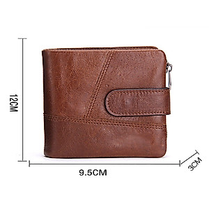 SPYBY Genuine Leather Money Clips Wallets Business Card Cases Men's Money Organizers (Color : Brown)