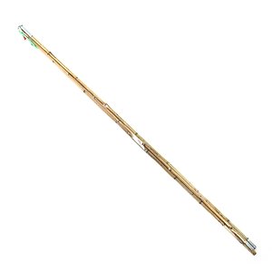 BambooMN 6 Ft Natural Bamboo Vintage Cane Fishing Pole with Bobber, Hook, Line and Sinker, 2 Piece Contruction, 1 Set