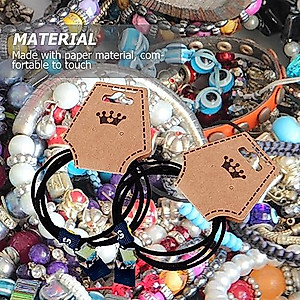 VOSAREA 100pcs Decor Choker Display Card for Jewelry Necklace displaying Cards Hair Band Cards Display Cards for Jewelry Necklace Cards Jewelry Supplies Paper Earring Card Crown