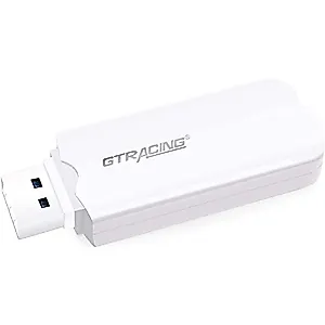 GTRACING Bluetooth USB Adapter Transmitter V5.1 Wireless Dongle for PC, Laptop, PS4, PS5, Switch Connects Bluetooth Speakers, Bluetooth Gaming Chair, GT Lynck1