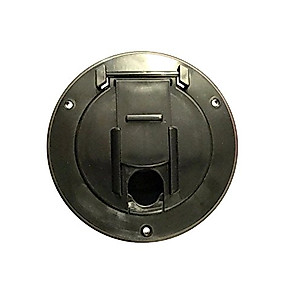 Valterra Black Electric Power Cord Small Round Cable Hatch 3" Cutout RV