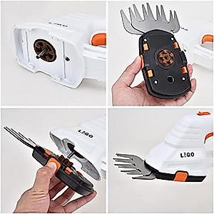 LIGO 20V Cordless Grass Shear for Gardening, 2000mAh Lithium-ion 2 in 1 Battery Hedge Trimmer, Shear Shubber Trimmer Including Battery and Charger