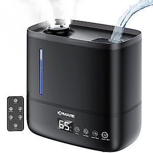 Humidifiers for Bedroom, 4L Cool Mist Humidifiers with Essential Oil Diffusers & Nightlight, Ultrasonic Top Fill Air Humidifier Auto Shut for Baby Room, Home, Plants, Women Mom Gifts Idea (Black)