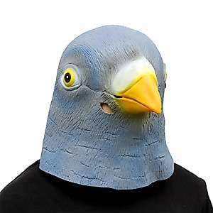CreepyParty Pigeon Mask Costume Novelty Halloween Costume Party Animal Mask Latex Birds Head Mask Pigeon Mask