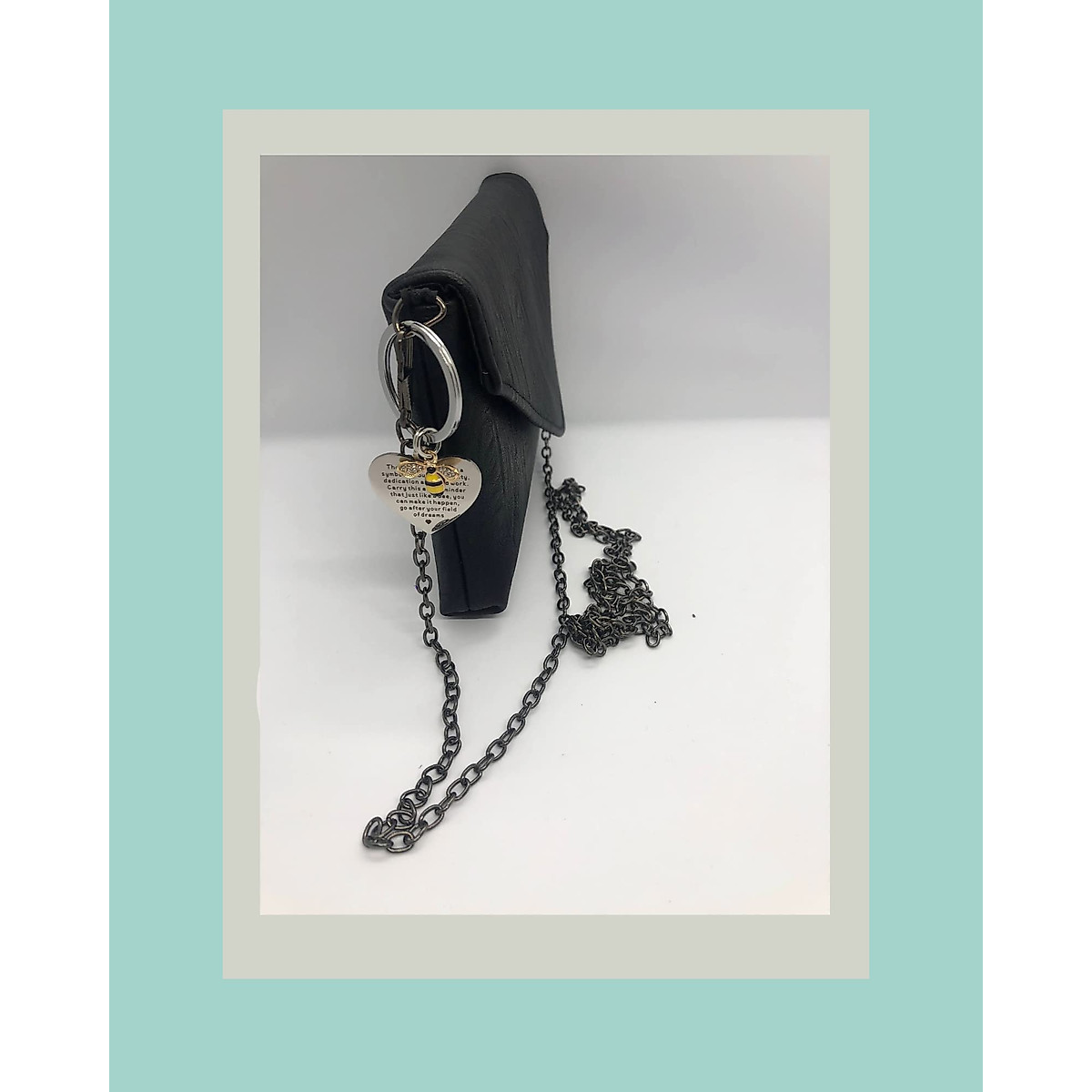 Zolivie Bee Keychain-Inspirational Keyring for Graduation Farewell Birthday-Motivational Key Chain- For Him/Her-Colleagues Friends-Handbags & Purse Charms