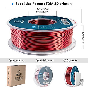Geeetech Regular PLA Filament 1.75mm,3D Printer Consumables,Printing Materials Dimensional Accuracy +/- 0.03 mm,1kg Spool (2.2lbs), Fit Most FDM Printer,Blue