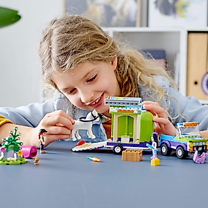 LEGO Friends Mia's Horse Trailer 41371 Building Kit with Mia and Emma Mini Dolls Includes Toy Truck, Horse, and Rabbit for Creative Play (216 Pieces)